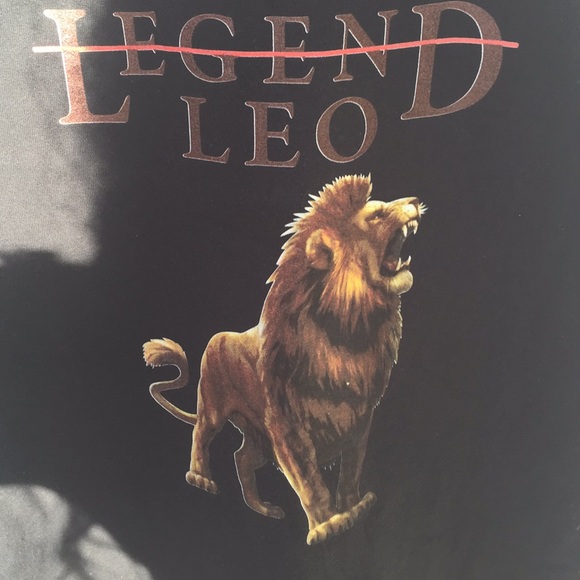 Shirts | Customized Leo Tank Top Black And Red With Lion | Poshmark